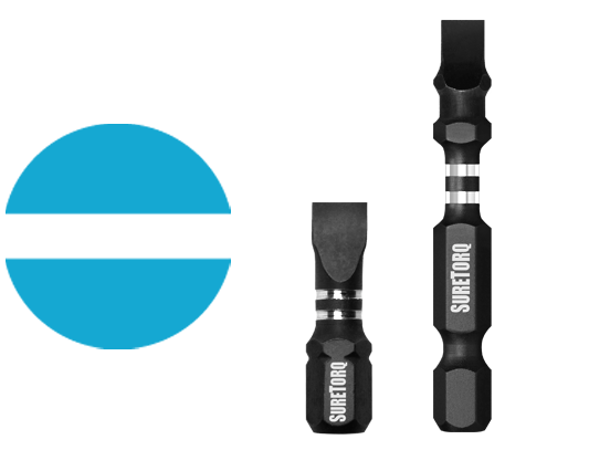 Impacted Rated Magnetic Suretorq Slotted Screwdrivers